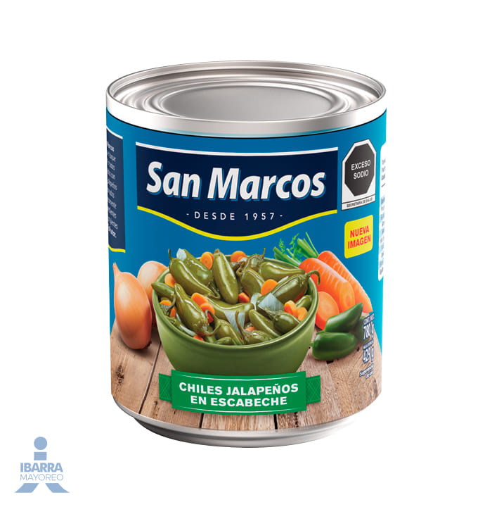 Chiles Jalapeños Enteros San Marcos 780 g – Mayorista Ibarra