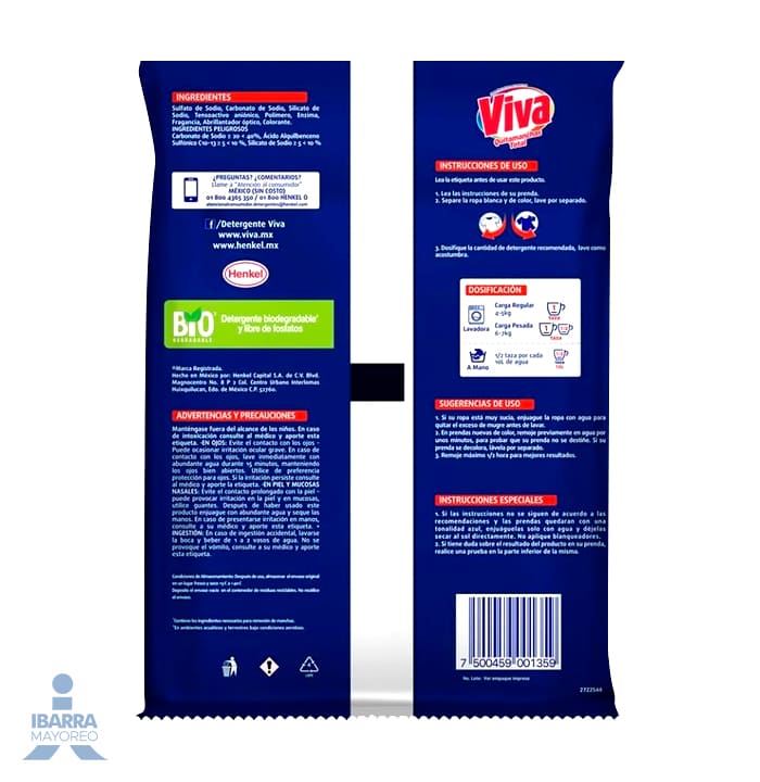 Detergente Viva Regular 850 g – Mayorista Ibarra