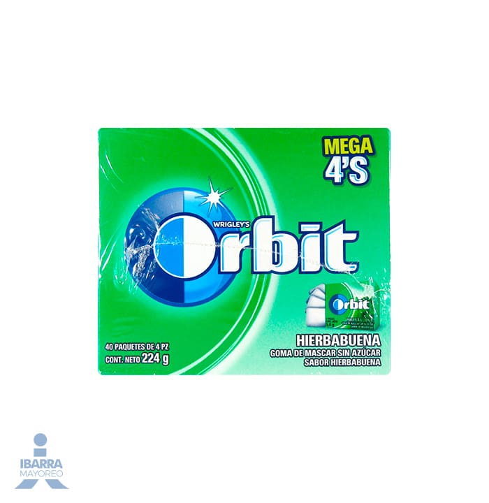 Goma de Mascar Orbit Sabor Hierbabuena 40 pzas. – Mayorista Ibarra