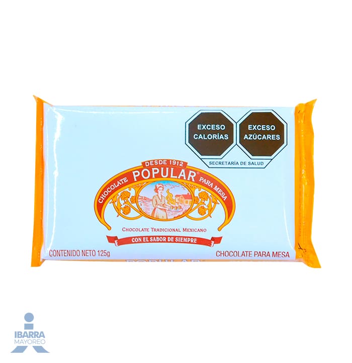 Chocolate Popular 125 g – Mayorista Ibarra